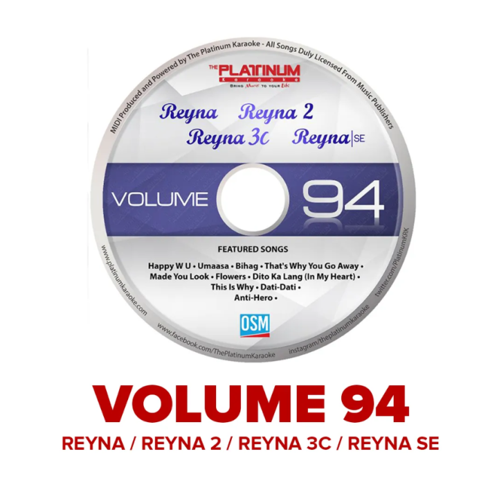 The Platinum Update Volume 94 Reyna/Reyna 2/Reyna 3C/Reyna SE CD(not compatible to any other ...