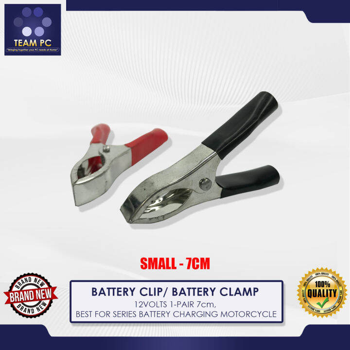 BATTERY CLIP/ BATTERY CLAMP, 12VOLTS 1-PAIR 7cm, BEST FOR SERIES ...