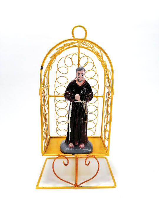 Padre Pio Religious Statue Home Decor Display in Tin House | Lazada PH