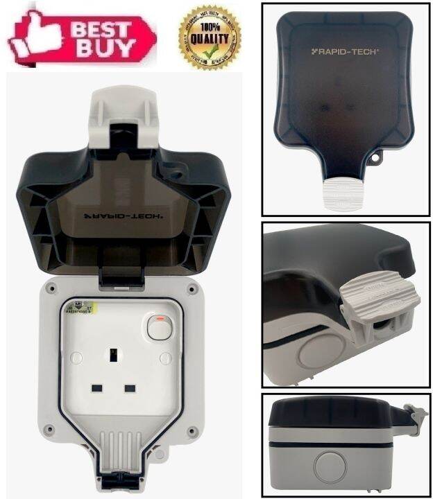 Single Socket Weatherproof Outdoor Switch & Socket (IP66) (13A 240V ...