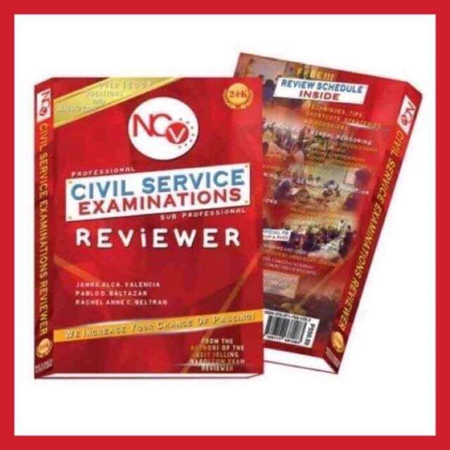 NCV CIVIL SERVICE EXAMINATIONS REVIEWER BOOK (for PROF SUB PROF ...
