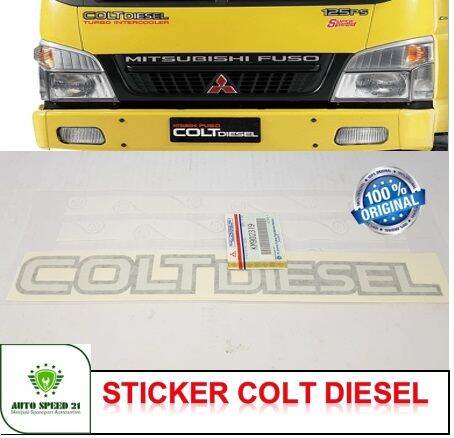 STIKER LOGO TULISAN COLT DIESEL STICKER LABEL CANTER 110PS 125PS 136PS ...