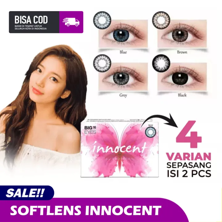 Softlens X2 Innocent Normal Big Eyes 16MM - Softlens Mata 1 Paket ...