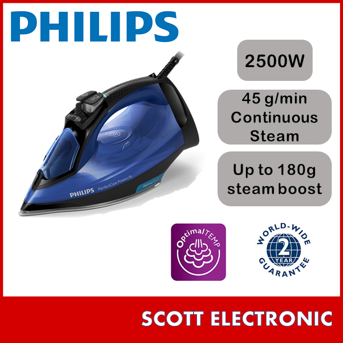Philips 2500W Perfect Care Steam Iron GC3920 (GC3920/26) with 180g ...