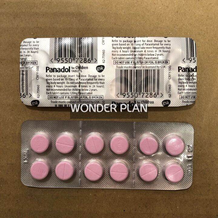 Wonder Plan Panadol Children Chewable Tablet 120mg Paracetamol 12s ...