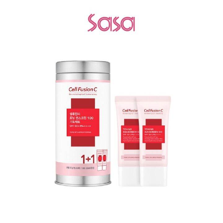 CELL FUSION C : TONING SUNSCREEN 100 SPF50+/PA++++ (2PCS X 35ML) | Lazada