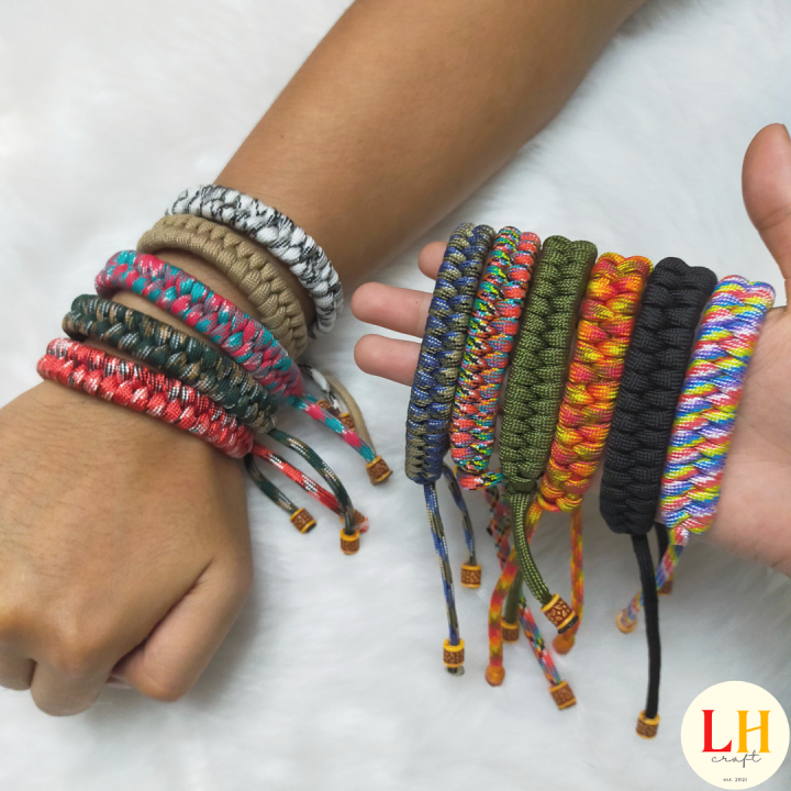 Paracord Bracelet Adjustable colorful men female fishtail free size ...