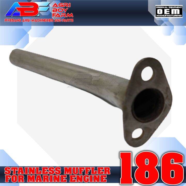 Stainless Muffler For Marine Engine 186F Aircooled Diesel Engine ...