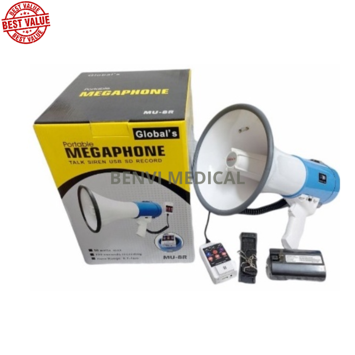 Megaphone Speaker with Detachable Microphone (easy-to-use) 50 watts ...