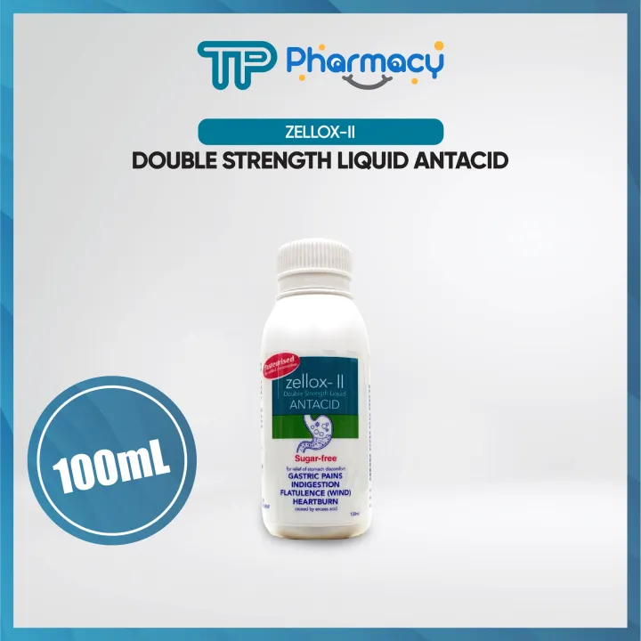 Zellox II Double Strength Liquid Antacid 100ML | Lazada