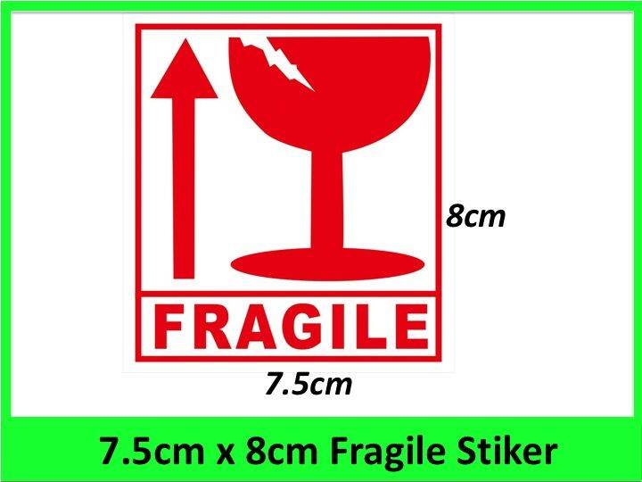 Ready Stock 7 5cm X 8cm High Quality Printing Fragile Sticker Fragile