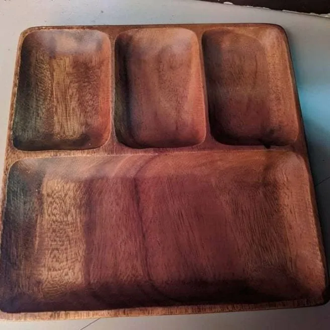 wooden plates /4 divisions | Lazada PH