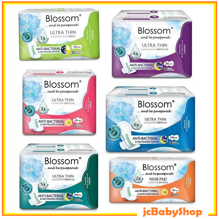 Blossom Pad sanitary Pad Day Use Ultra Thin/Pantyliner Ultra Thin /Night Use Wing Pad 卫生棉 | Lazada