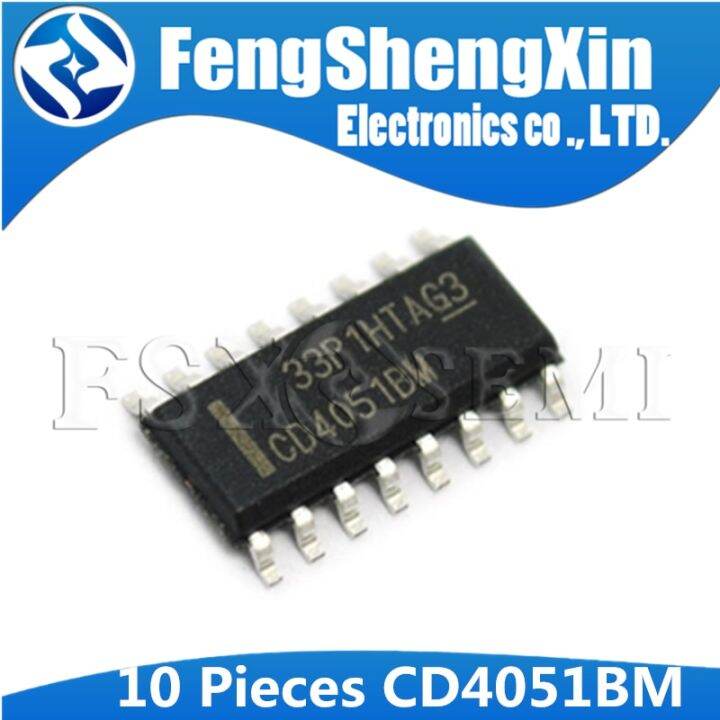 10ชิ้น ล็อต Cd4051bm Cd4051 Sop 16 8ช่อง Analog Multiplexer Ic Lazada