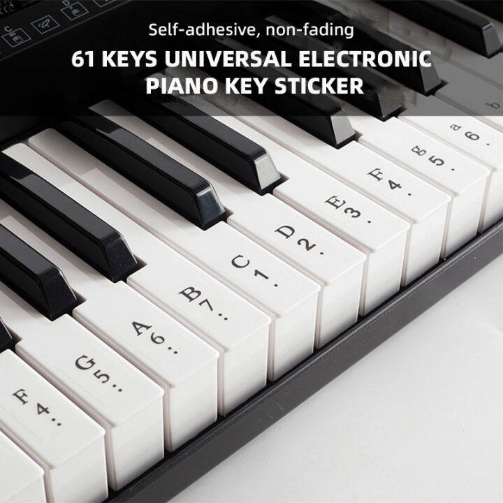 Piano Sticker Transparent Piano Keyboard Sticker 61 Key Piano Sticker ...