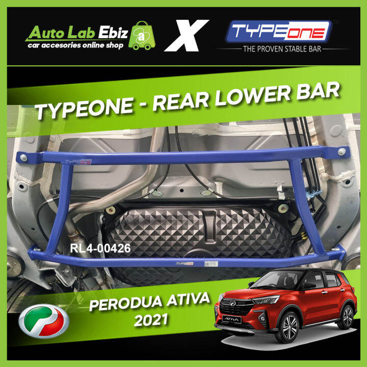 Perodua Ativa 2021 TypeOne Safety Rear Lower Bar (RL4-000426) | Lazada