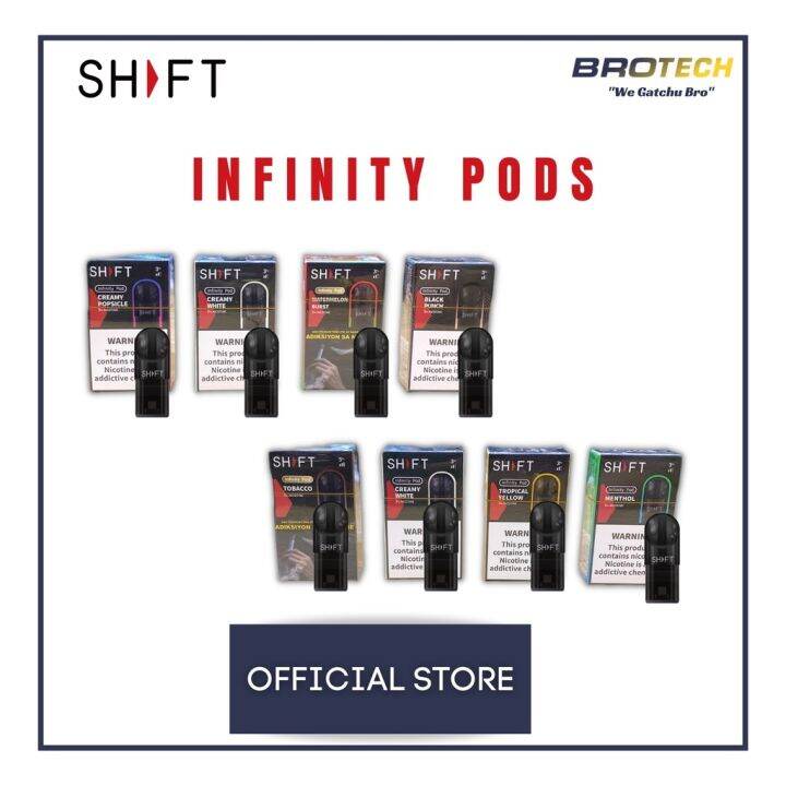 BRT SHIFT Infinity Pod (3 Nicotine 2ML) Compatible with RELX Infinity ...