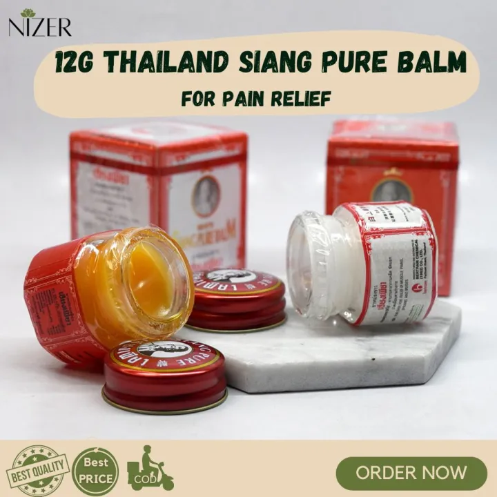 NIZER - Siang Pure White Balm -12grm (Pack of 6) - For Migraine Relief ...
