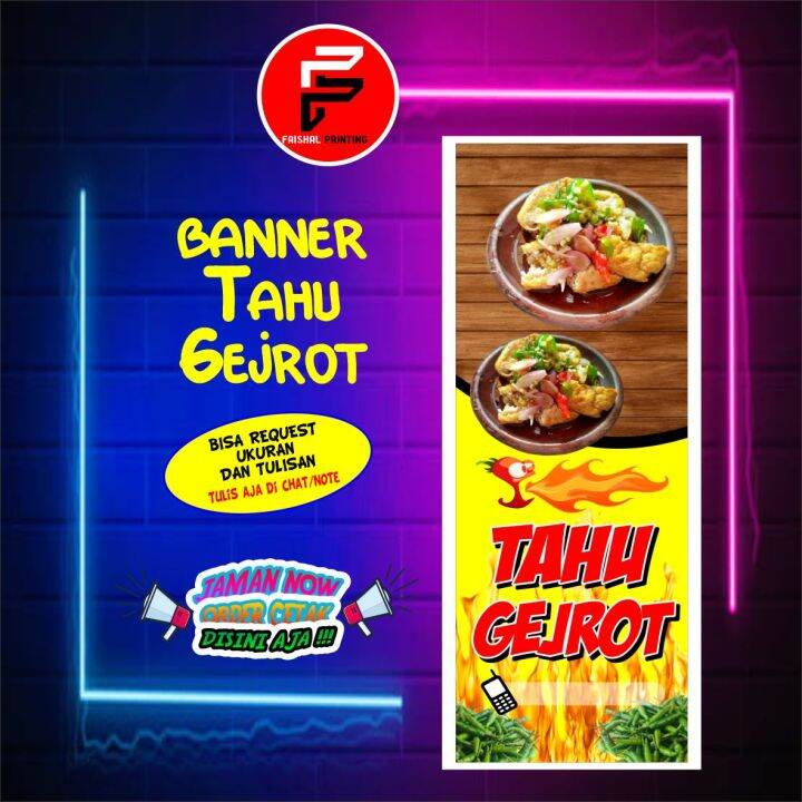 Banner Tahu Gejrot / Spanduk Warung Tahu gejrot / Spanduk makanan ...