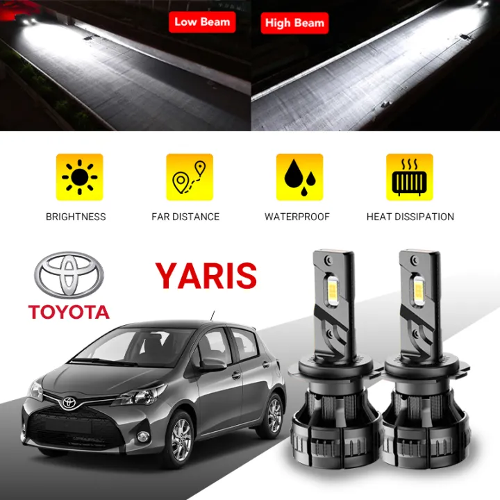 【TOYOTA】Yaris 2PCS 6500K Headlight LED Replacement Car Lorry Van Full ...