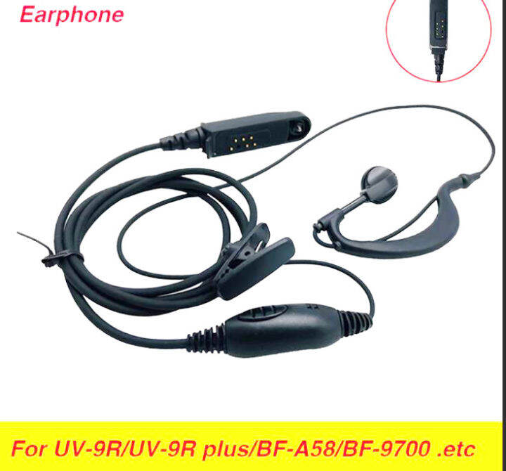 Handsfree HT Baofeng UV-9R Plus BF-A58 BF-A58S UV9 UV9R Karet Hitam ...
