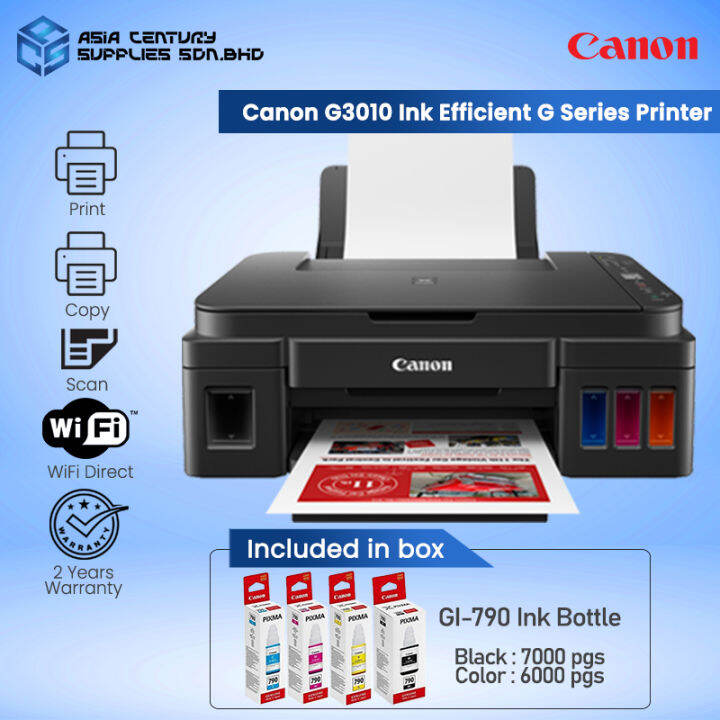 Canon Pixma G3010 Wireless All-In-One Ink Tank Printer Print, Scan ...