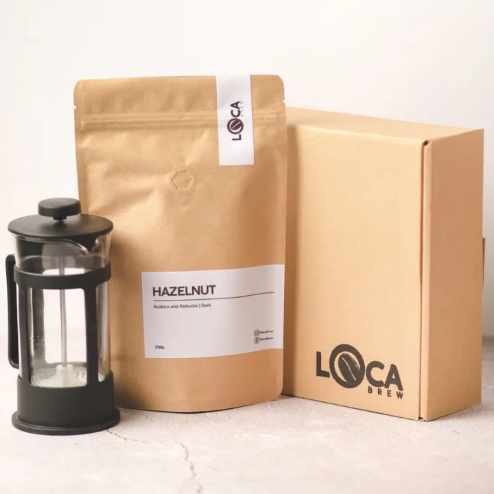 Brew kit gift/bundle set - 250g Coffee Ground + French Press | Loca ...