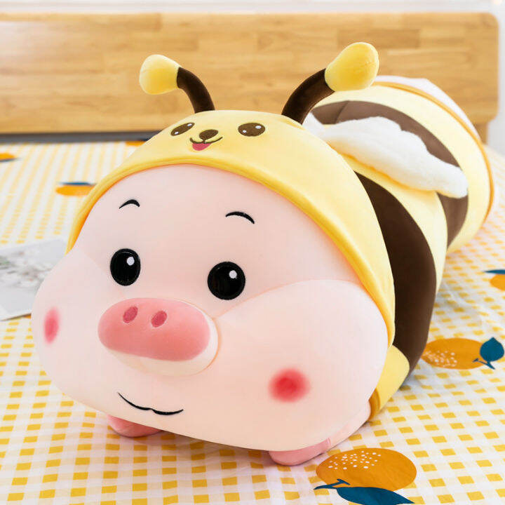 Genuine cute large pig plush toy lazy pig doll doll doll long strip ...