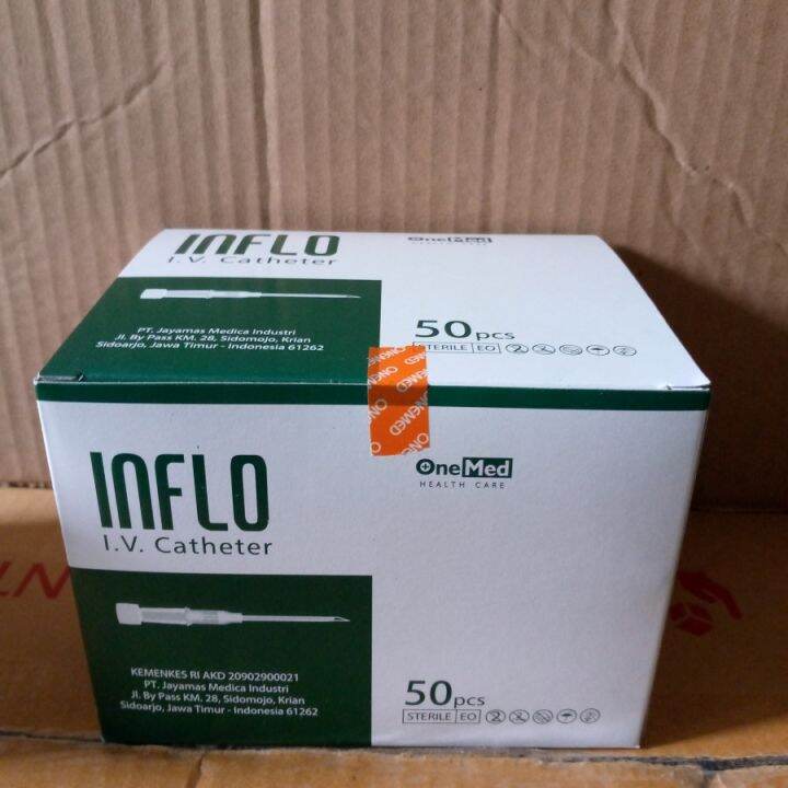jarum infus inflo iv catheter 24g x 19mm onemed isi 50pcs | Lazada ...