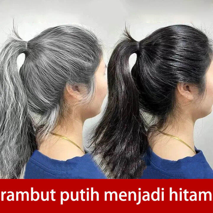 Rambut putih menjadi rambut hitam, shampo herbal alami He Shouwu ...