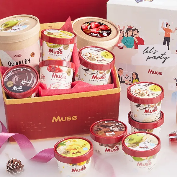 Muse Ice Cream Party Set (ปาร์ตี้เซ็ท) ไอศรีม 16 oz. จำนวน 4 ไพน์ ...
