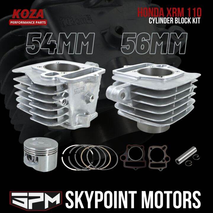 KOZA HONDA XRM 110 CYLINDER BLOCK SET 54MM/56MM (9710) | Lazada PH