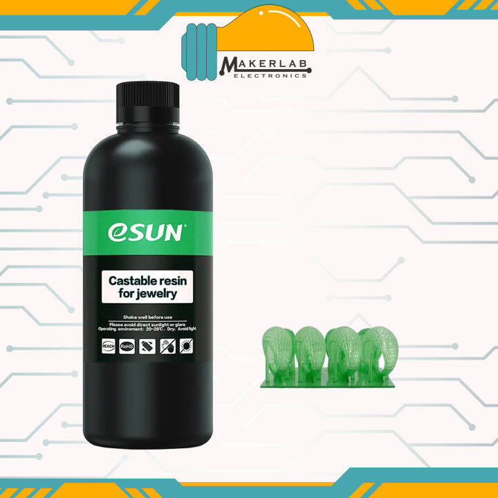 Esun Castable resin for Jewelry Green 1kg/bottle | NOVA3D Jewelry ...