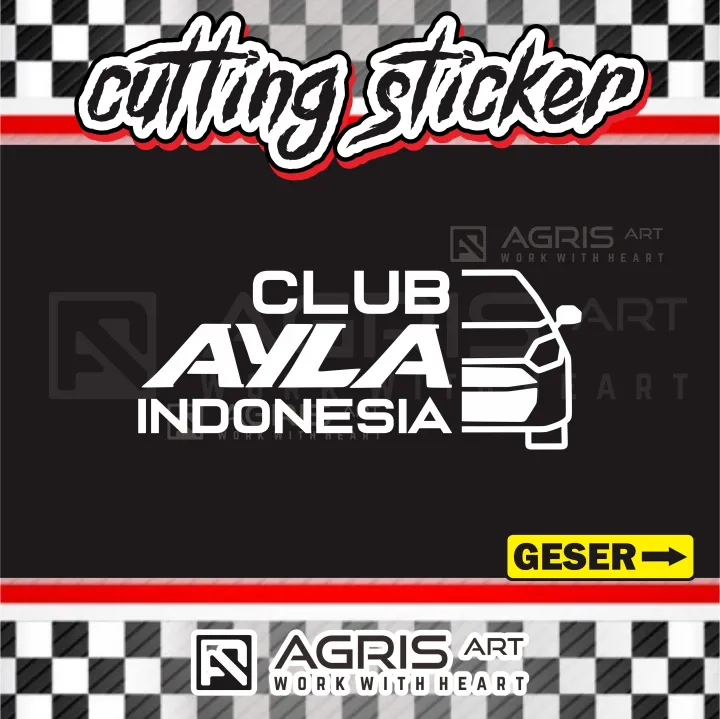 cutting sticker stiker club ayla indonesia bahan menyala malam hari ...
