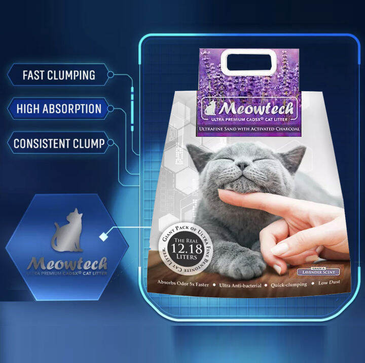 Meowtech Clumping Cat Litter w/ Activated Charcoal 12.18L | Lazada PH