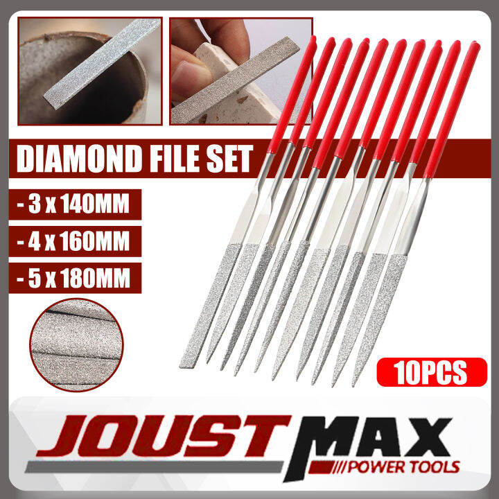 10PCS Mini Metal Rasp Diamond Needle Files Set Wood Carving Tools for ...