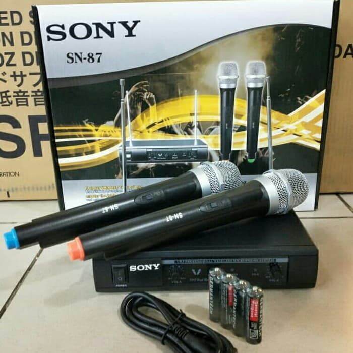 Sony SN 87 Microphone Double Mic Karaoke Wireless | Lazada Indonesia