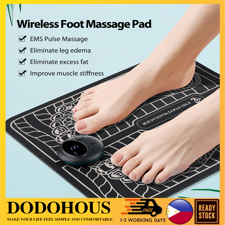 Electric EMS Foot Massage Pad Feet Acupuncture Stimulator Massager Blood Circulation Acupunctur ...