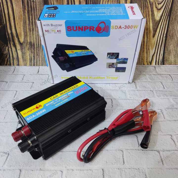 Power Inverter SUNPRO SDA-300W DC To AC Inverter Mobil 300 Watt ...