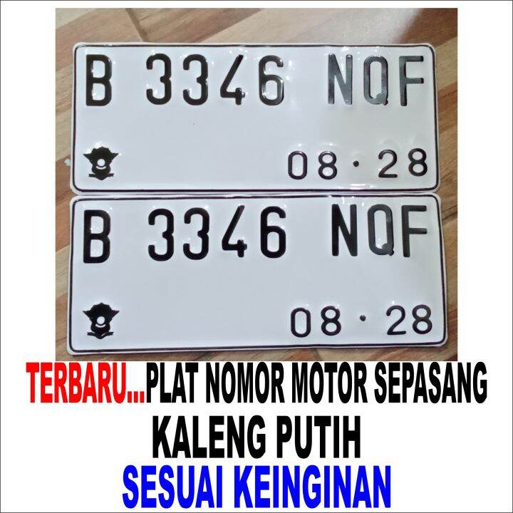 plat nomor motor variasi / plat nomor motor putih / plat nomor motor ...