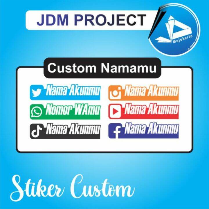 Stiker Sticker Nama Akun Media Sosial Hologram Viral Kekinian | Lazada ...