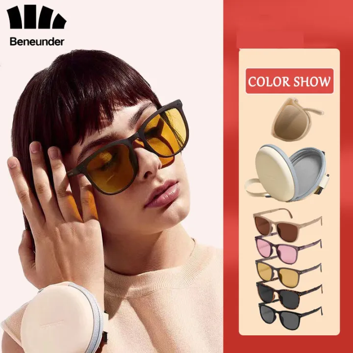 Beneunder แว่นตากันแดดผู้หญิงแว่นตากันแดดโพลาไรซ์พับได้ผู้ชายแว่นตา ...
