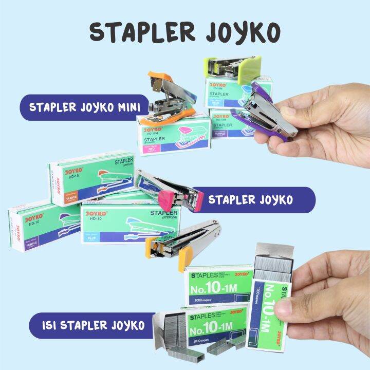 Steples Joyko Ukuran Mini Kecil Sedang dan Isi Staples No 10 | Lazada ...
