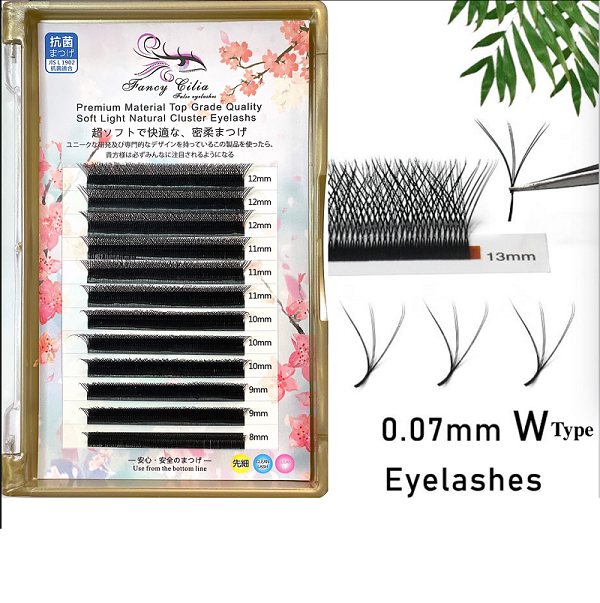 Praeclarus W type Eyelashes Curve C,D,DD Thickness 0.07mm tulip Mink ...