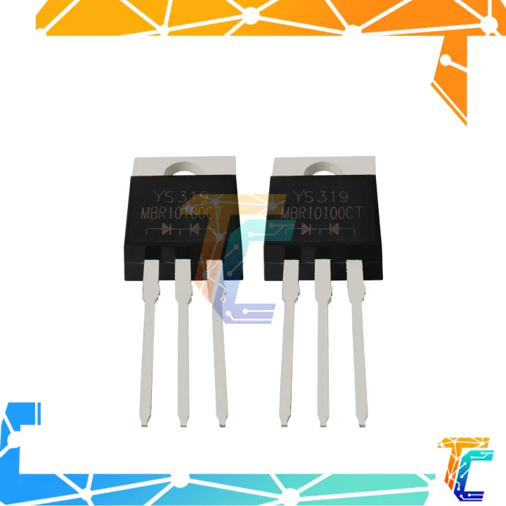 2pcs MBR10100CT Schottky Diode MBR10100CT MBR10100 MBR10100C TO-220 Schottky & Rectifiers 10A ...