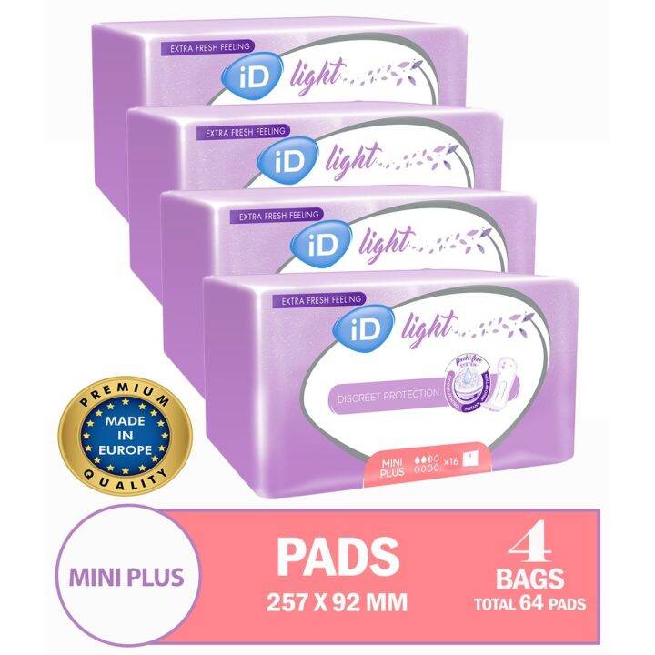 ID Light Mini Plus Bundle Pack (For Sensitive Bladder/Incontinence Pad ...