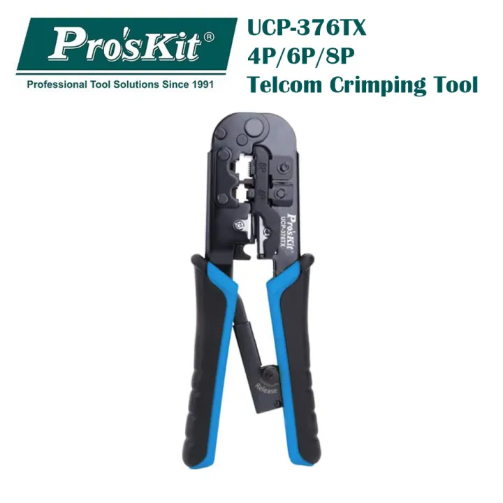 Pro'sKit UCP-376TX 4P/6P/8P Telecom Stripping Cutting Crimping Tool ...