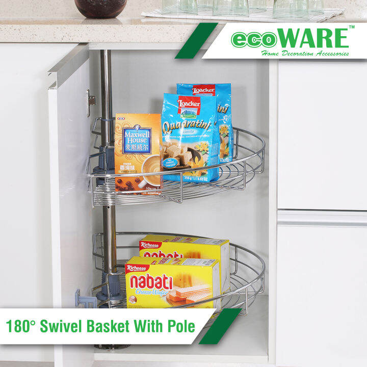 ecoWARE 180 Degree Swivel Basket With Pole High Quality Kitchen Cabinet ...