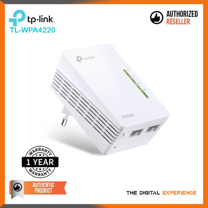 Tp-Link TL-WPA4220 AV600 Powerline Wi-Fi Extender 300 Mbps 2.4 GHz, 600 ...
