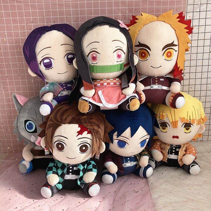 20cm Anime Cute Plush Dolls Tomioka Giyu Kamado Tanjirou Kamado Nezuko ...